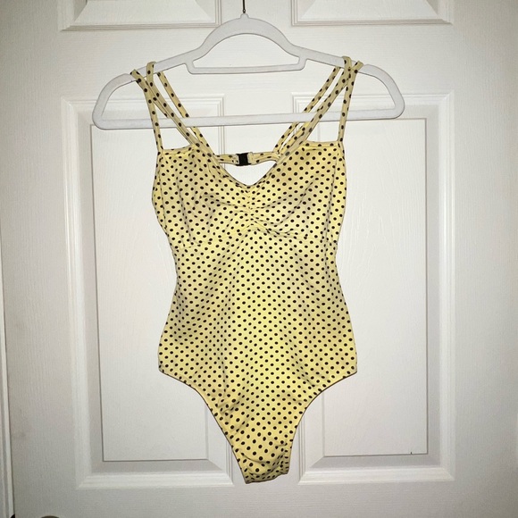 Swim | Gorgeous Vintage Yellow Polka Dot Bikini | Poshmark